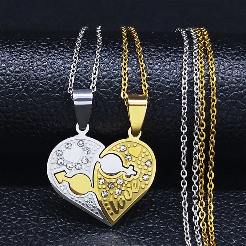 Collier Couple Coeur Homme Femme | MatchingMood